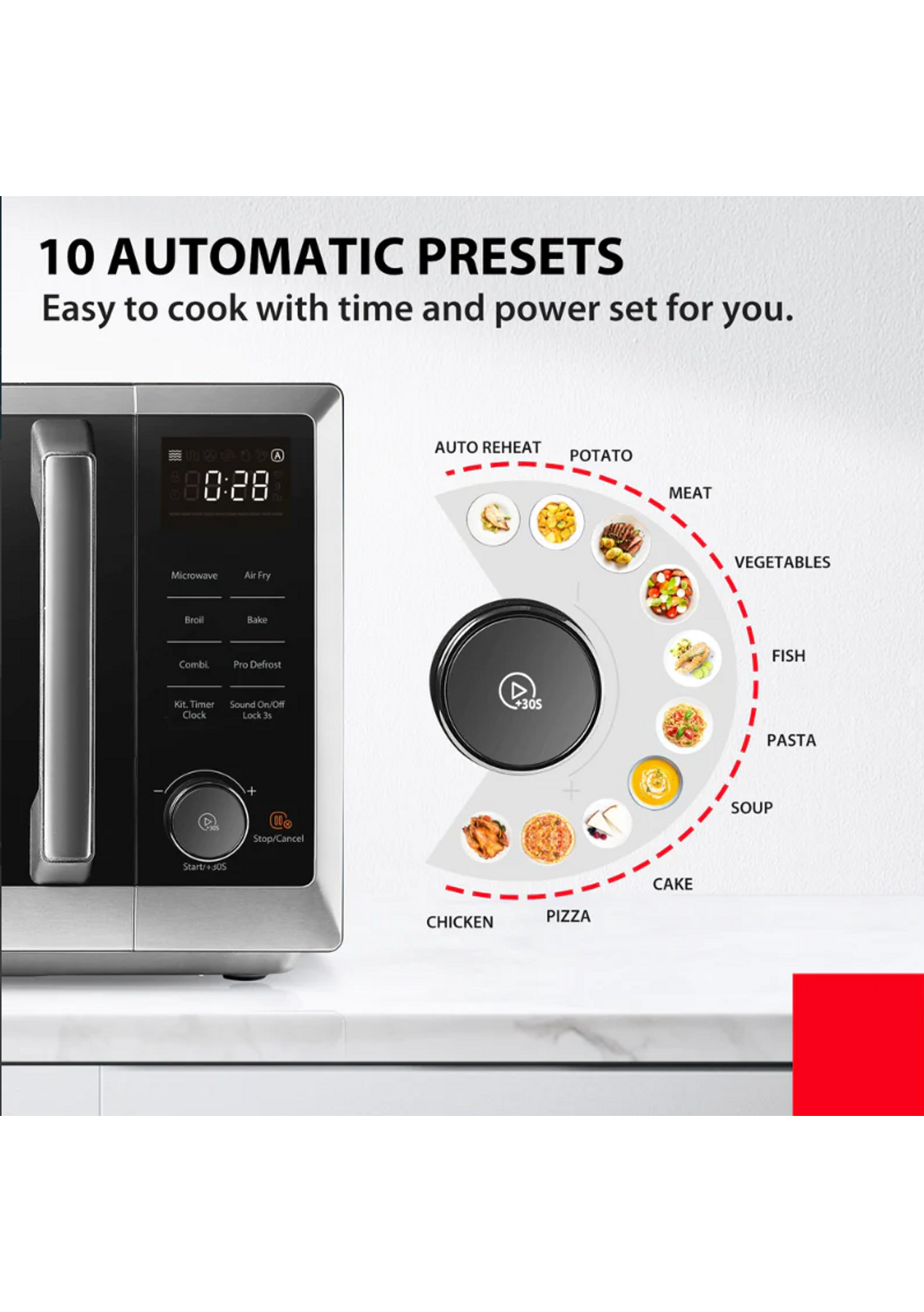 DS Toshiba 26L Microwave Oven with Air Fry Function ML2-EC26SF(BS) - Onceit