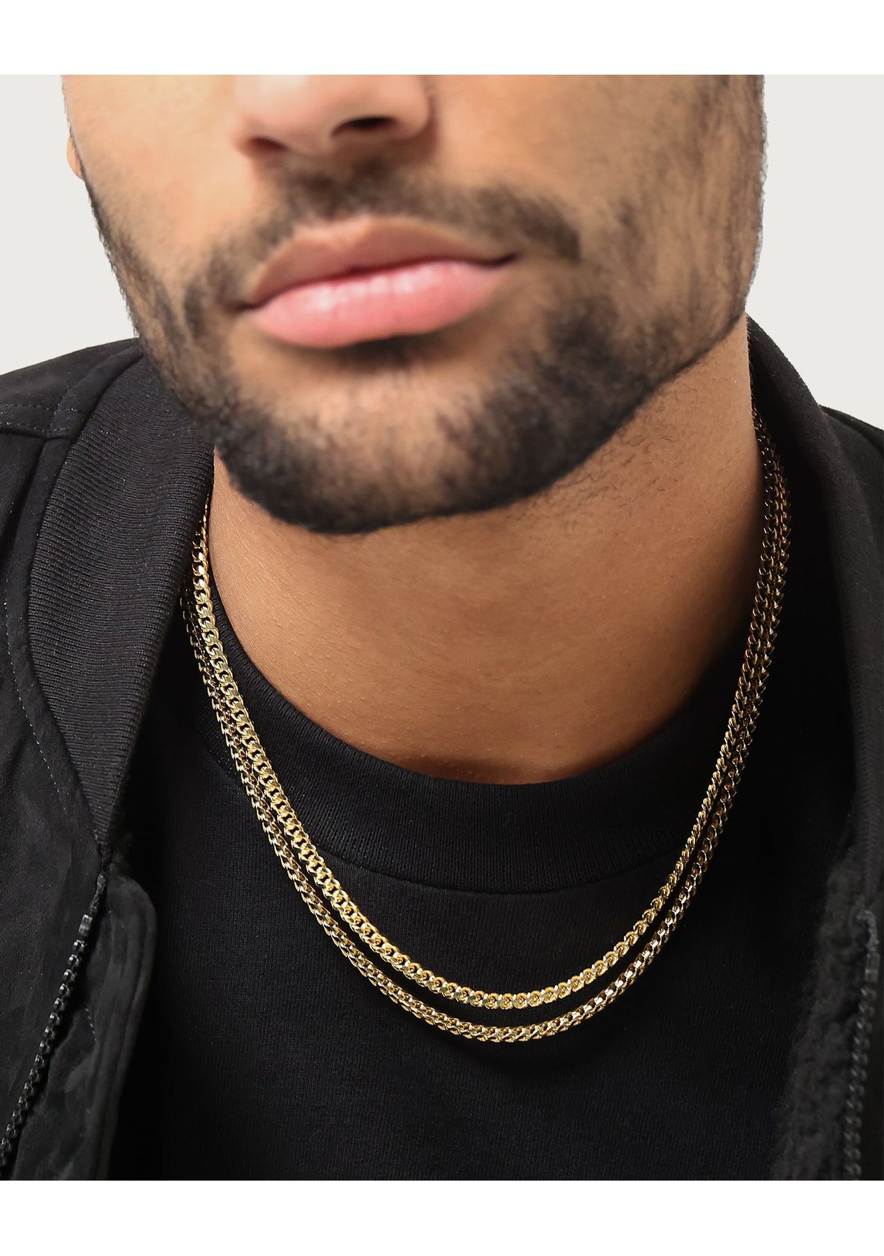 House Of Auric Cuban & Franco Stack 18K Gold Vermeil - Onceit