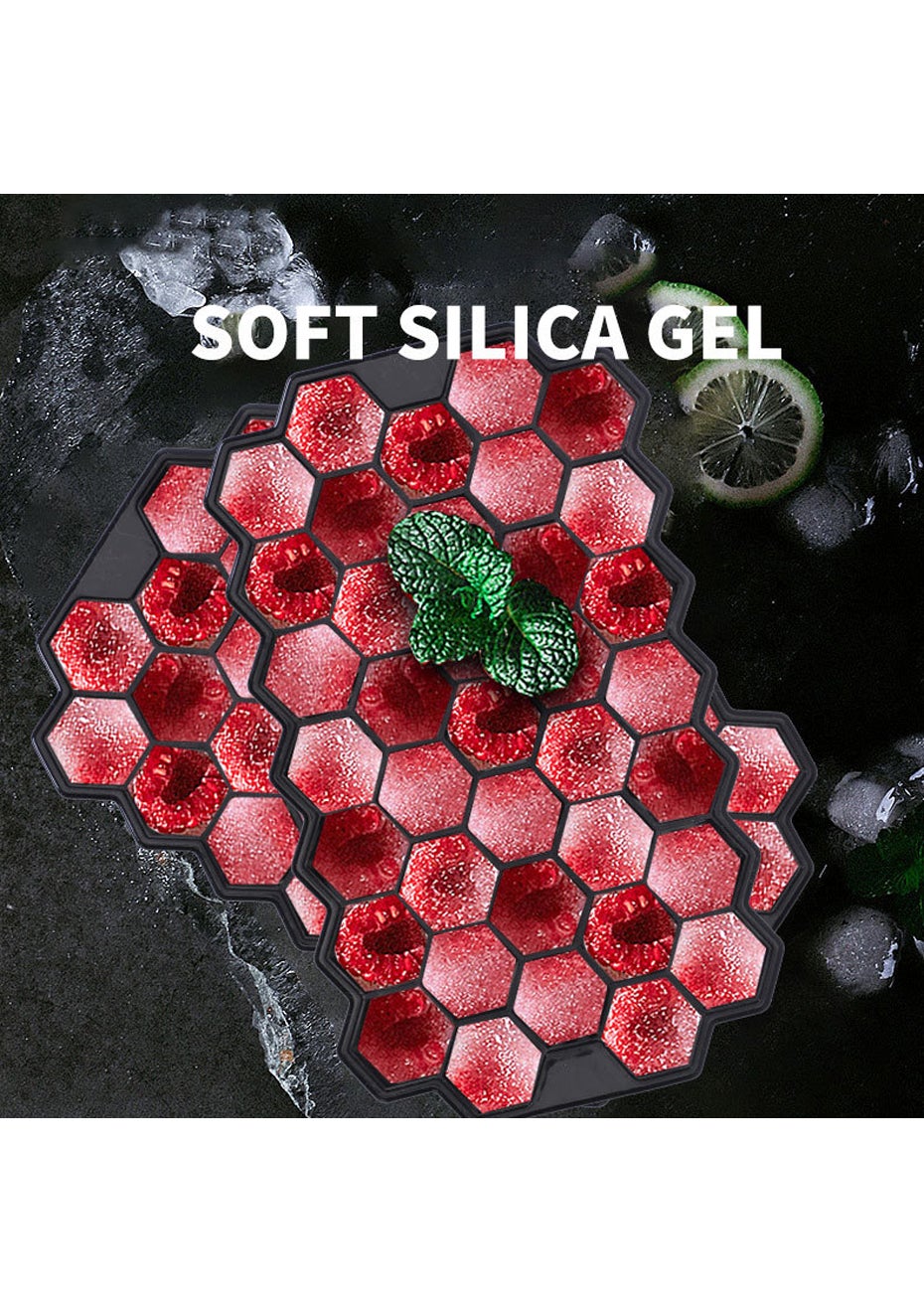 Silicone 37 Beehive Ice Cube Molds 2 Pack - Onceit