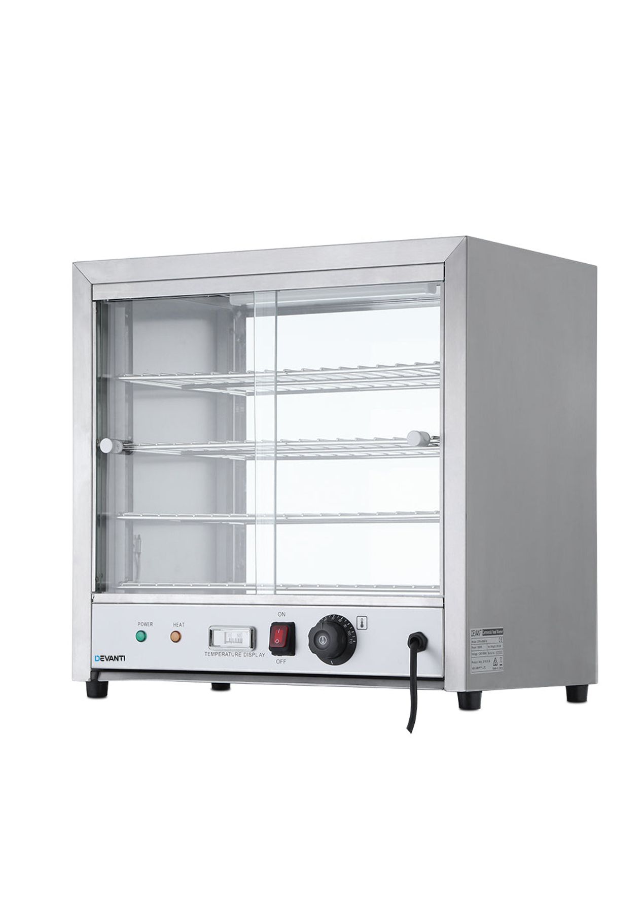 Devanti Commercial Warmer Pie Hot Display Showcase Cabinet Stainless ...
