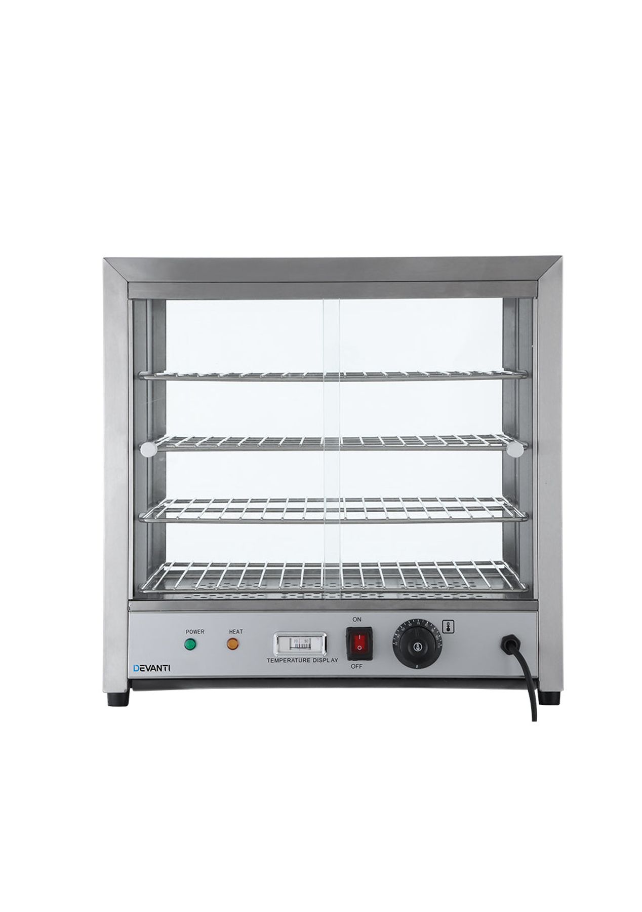 Devanti Commercial Warmer Pie Hot Display Showcase Cabinet Stainless ...