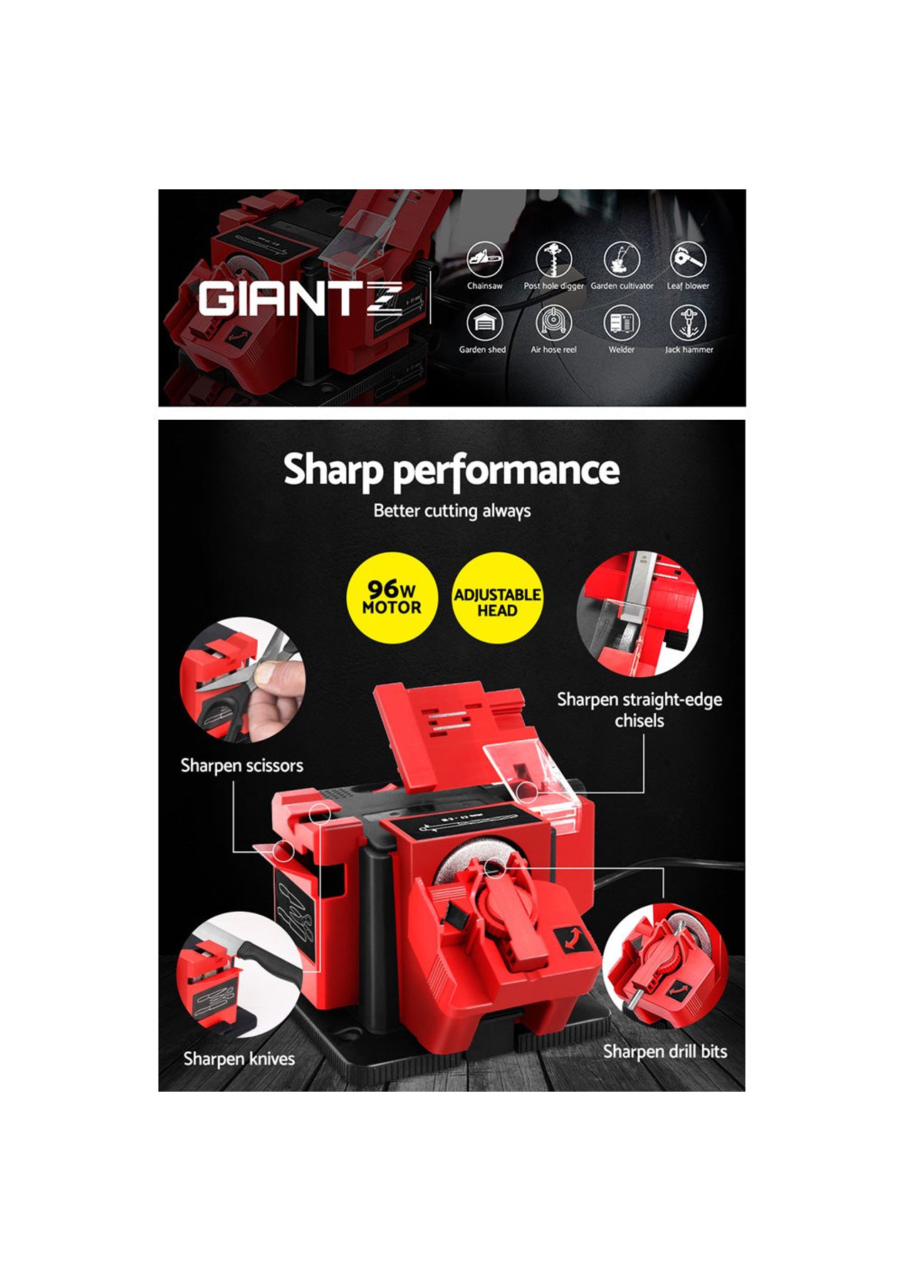 GIANTZ Electric Multi Tool Sharpener Function Drill Knife Scissors ...