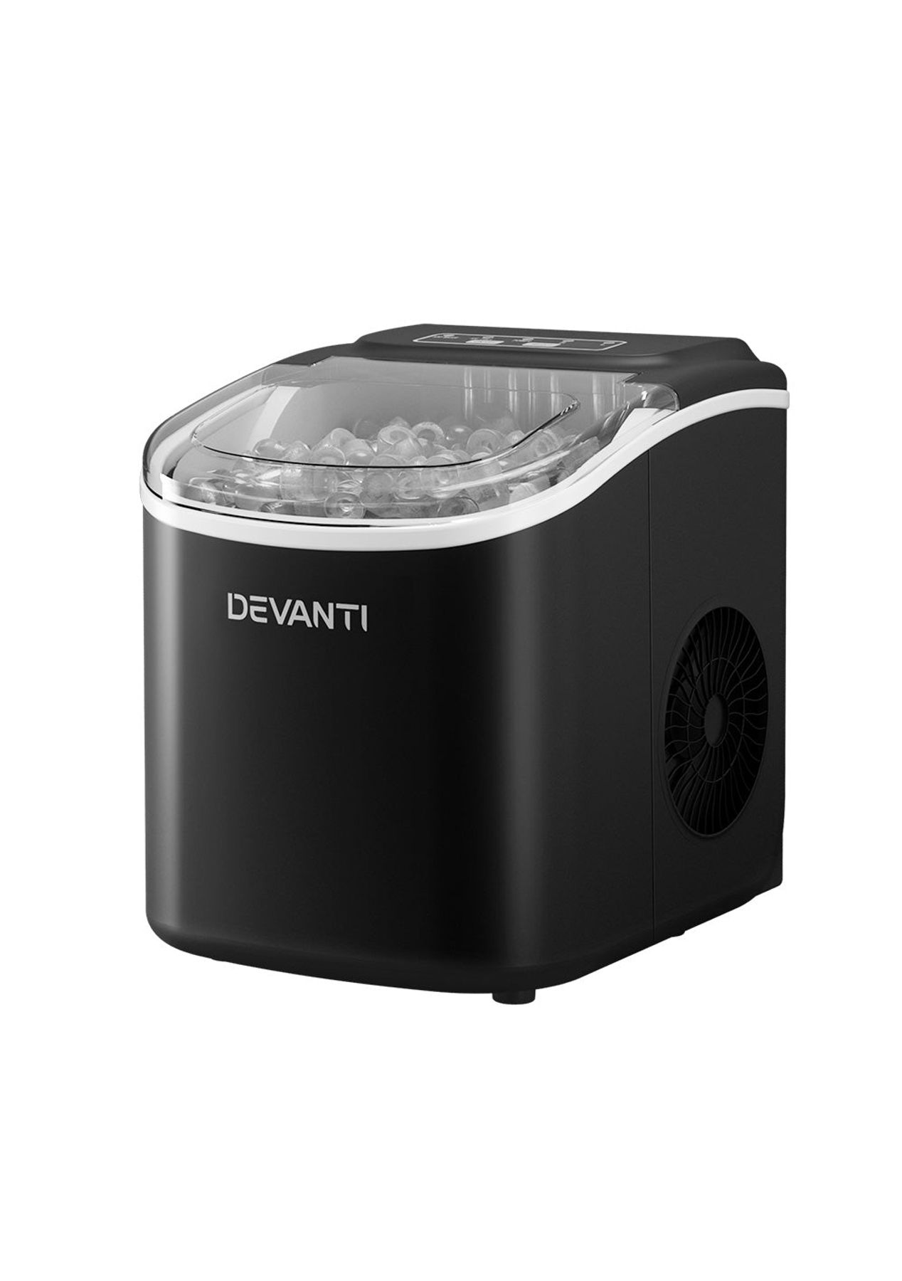 Devanti Portable Ice Maker Machine Ice Cube Tray 12kg Bar Countertop ...