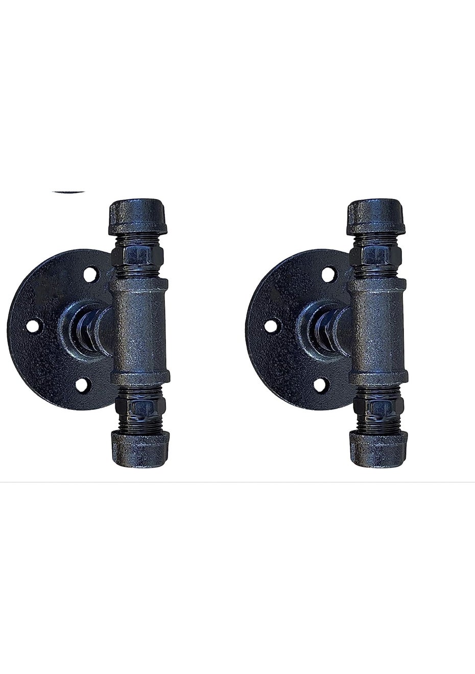 2 Pcs Industrial Pipe T Type Coat Hook - Onceit