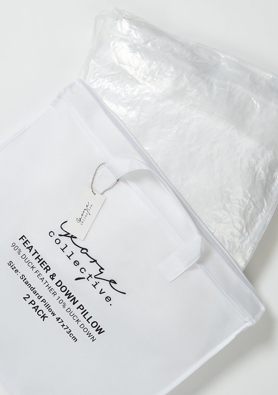 George Collective - 90/10 Duck Feather/Down Pillow - 2 Pack - Onceit