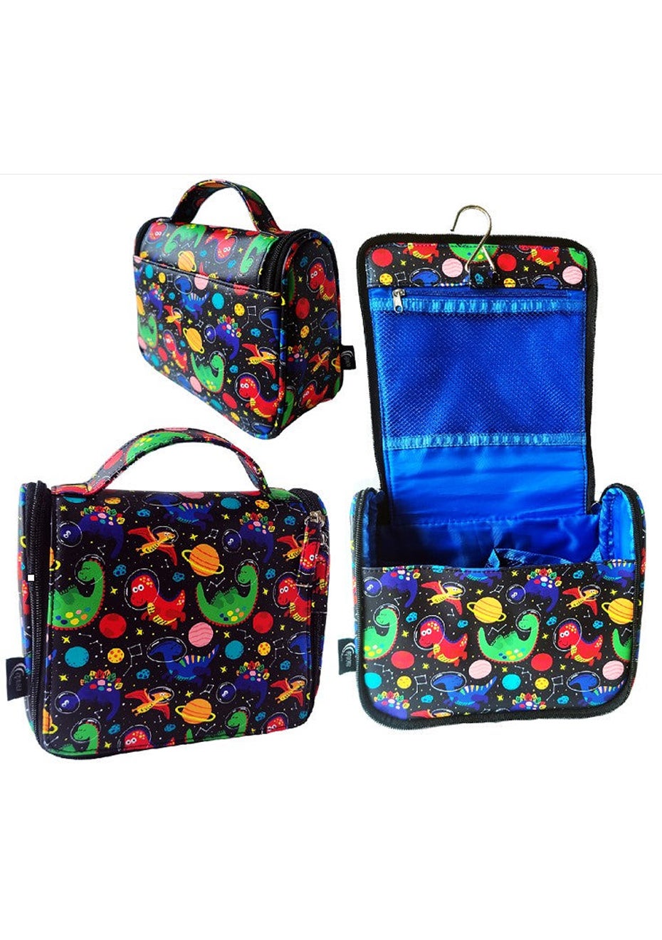 Toilet Bag Kids - Space Dino - Hang Up Caddy - Onceit
