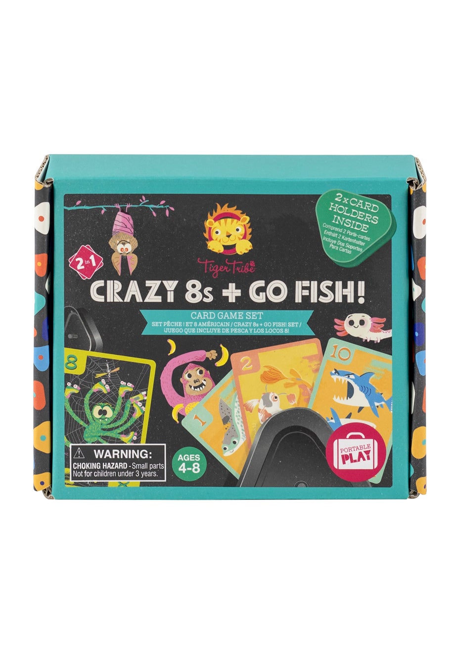 Tiger Tribe - Crazy 8s + Go Fish! - Card Game Set - Onceit