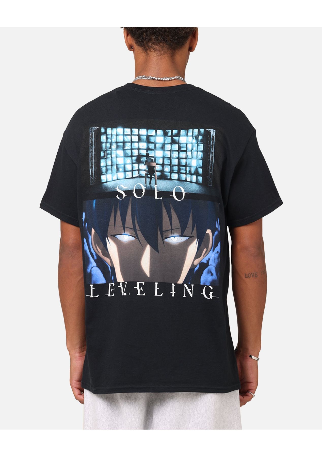 Goat Crew X Solo Leveling Jin Woo T-Shirt Black - Onceit