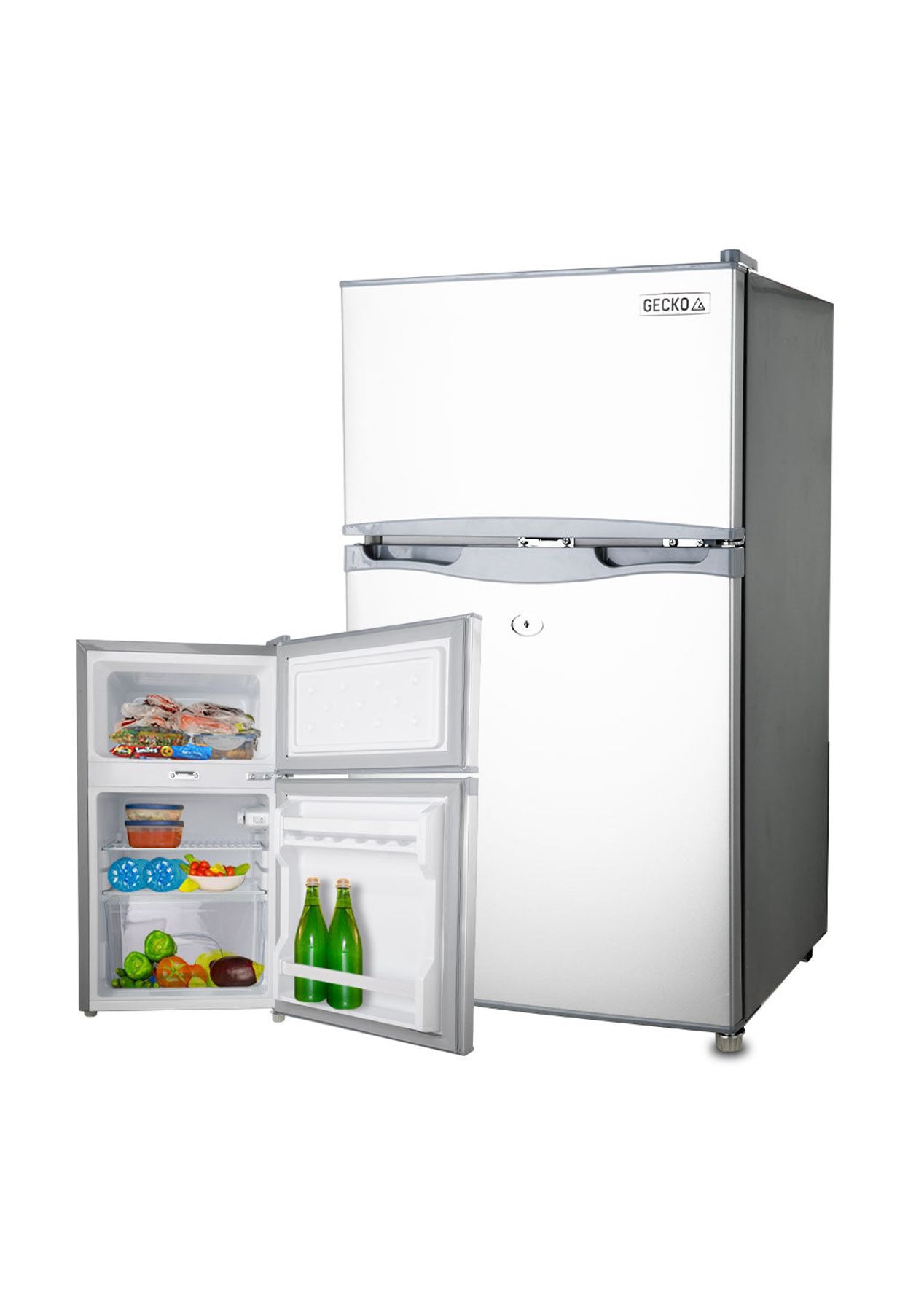 Gecko 95L Fridge Freezer Camping Motorhome Upright Fridges 12V/24V/240V ...
