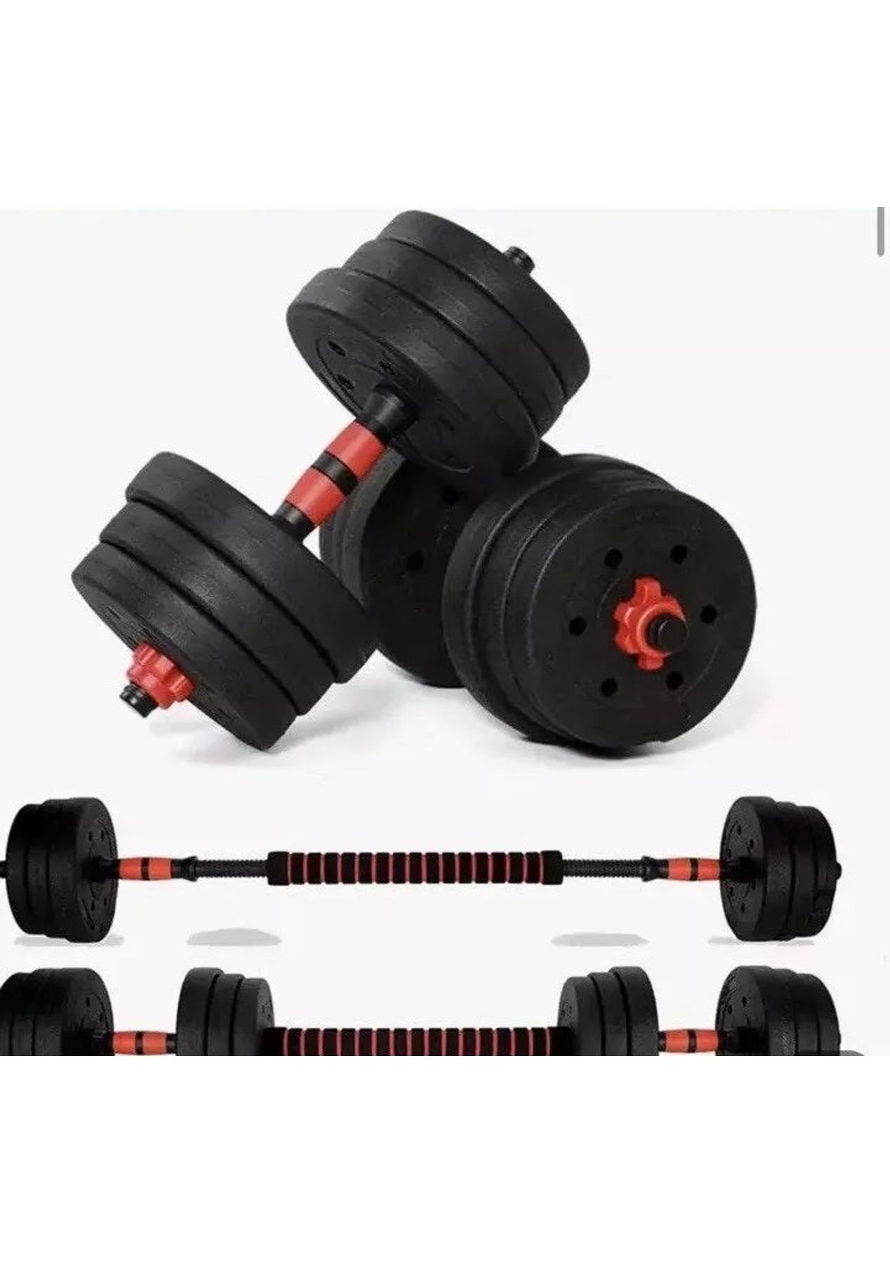 Dumbbell Set 3in1 Adjustable Barbell 20KG - Onceit
