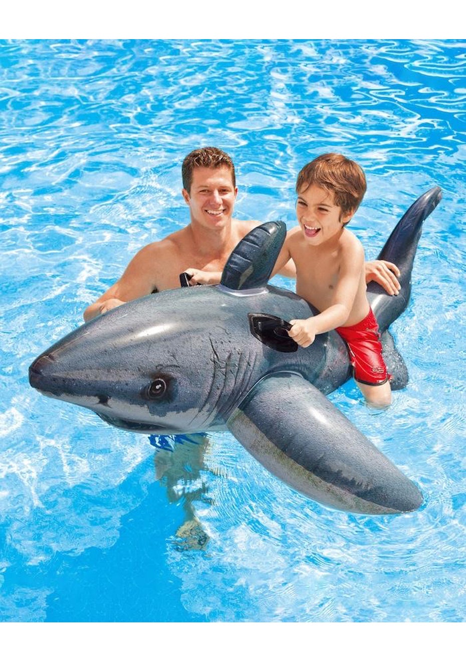 Intex - Children Inflatable Swimming Toy 172Cm Great White Shark Ride ...