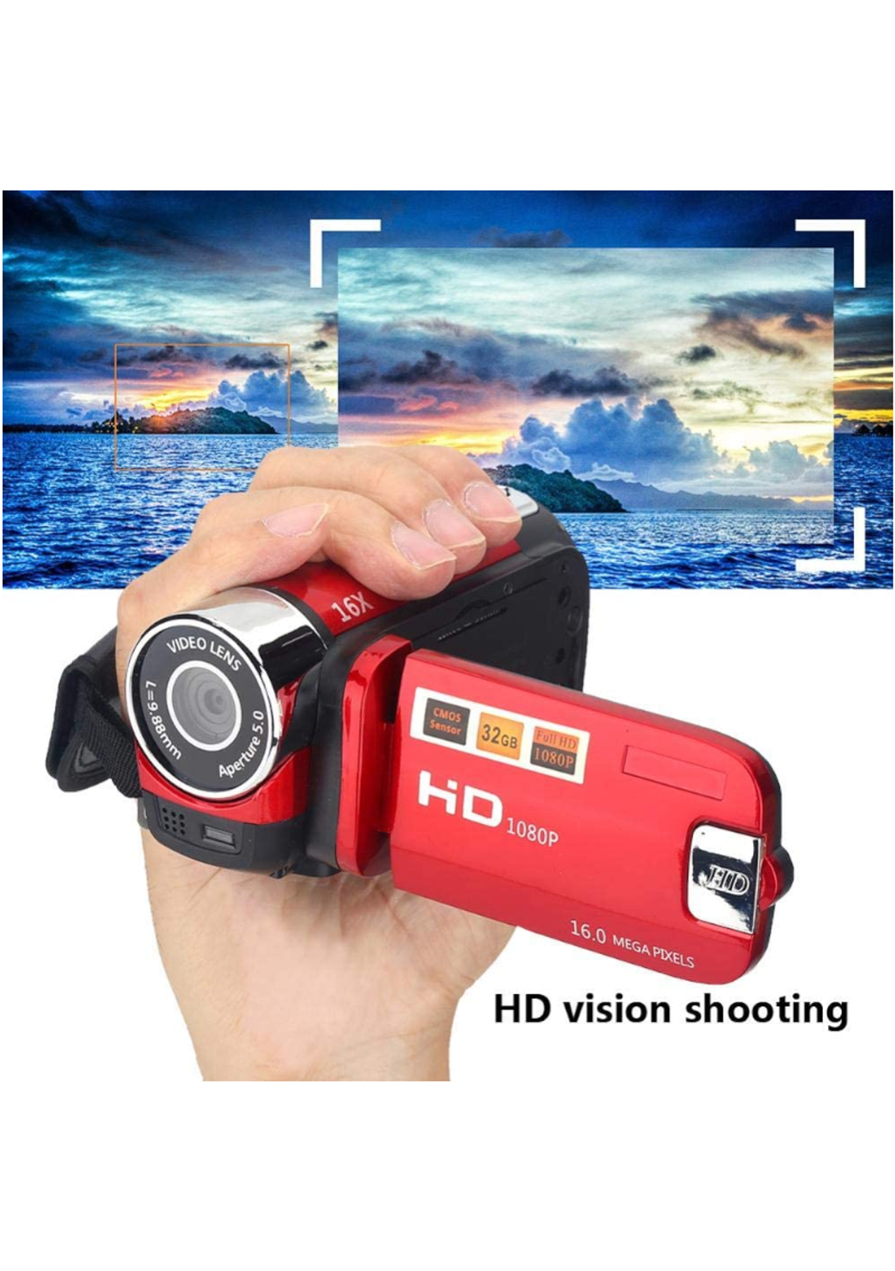 Hod Health & Home 1080P Hd 16 Million Pixel Dv Camcorder 2.7 Inch ...