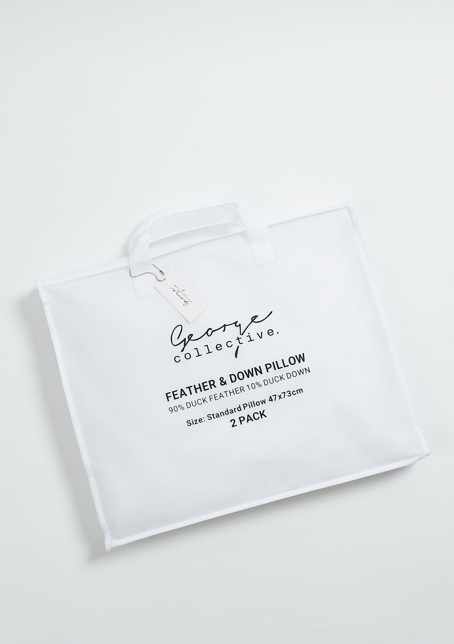 George Collective - 90/10 Duck Feather/Down Pillow - 2 Pack - Onceit