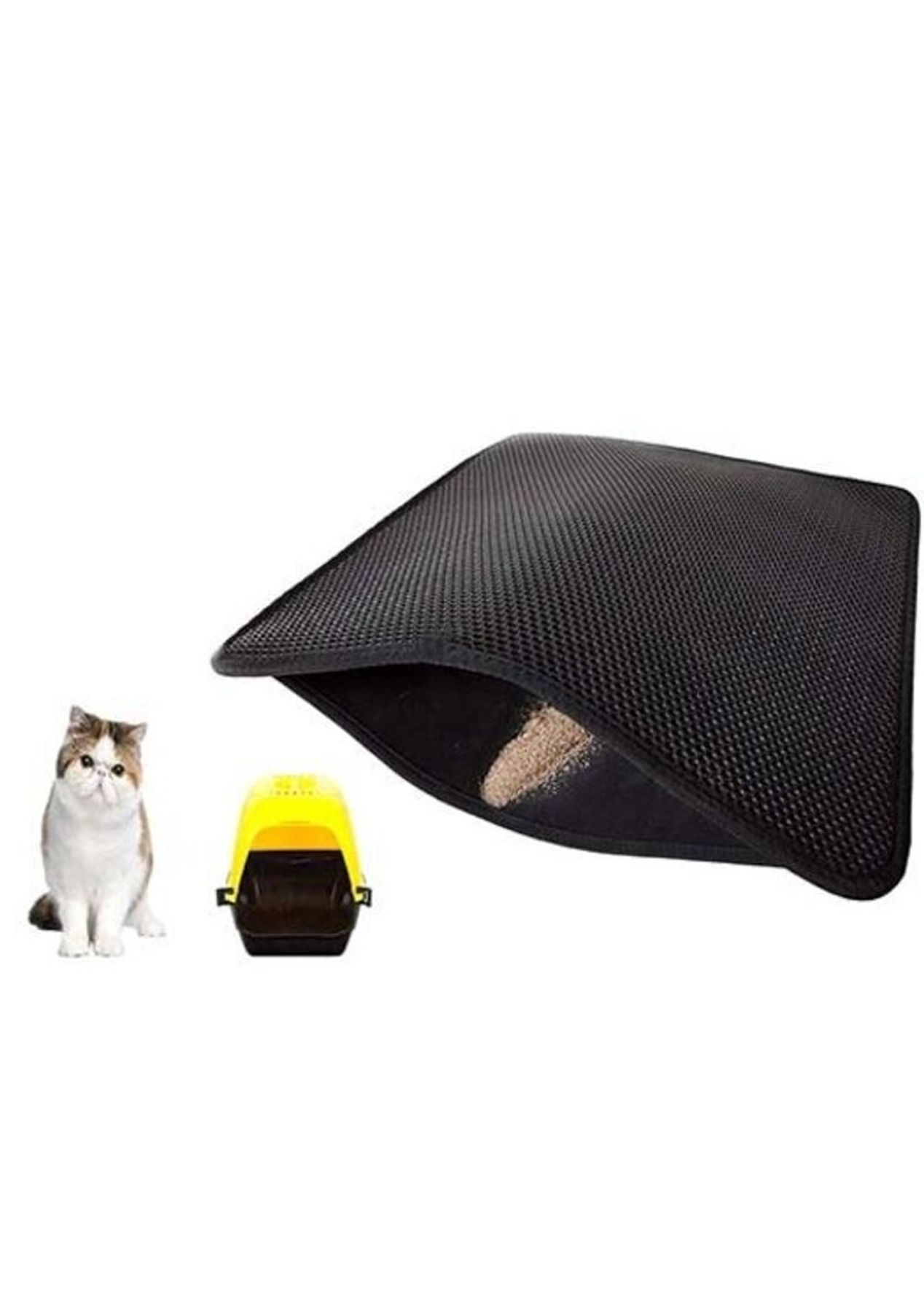 Hod Health & Home Scratch Pad Double Layer Cat Litter Mat Black 50X40cm ...