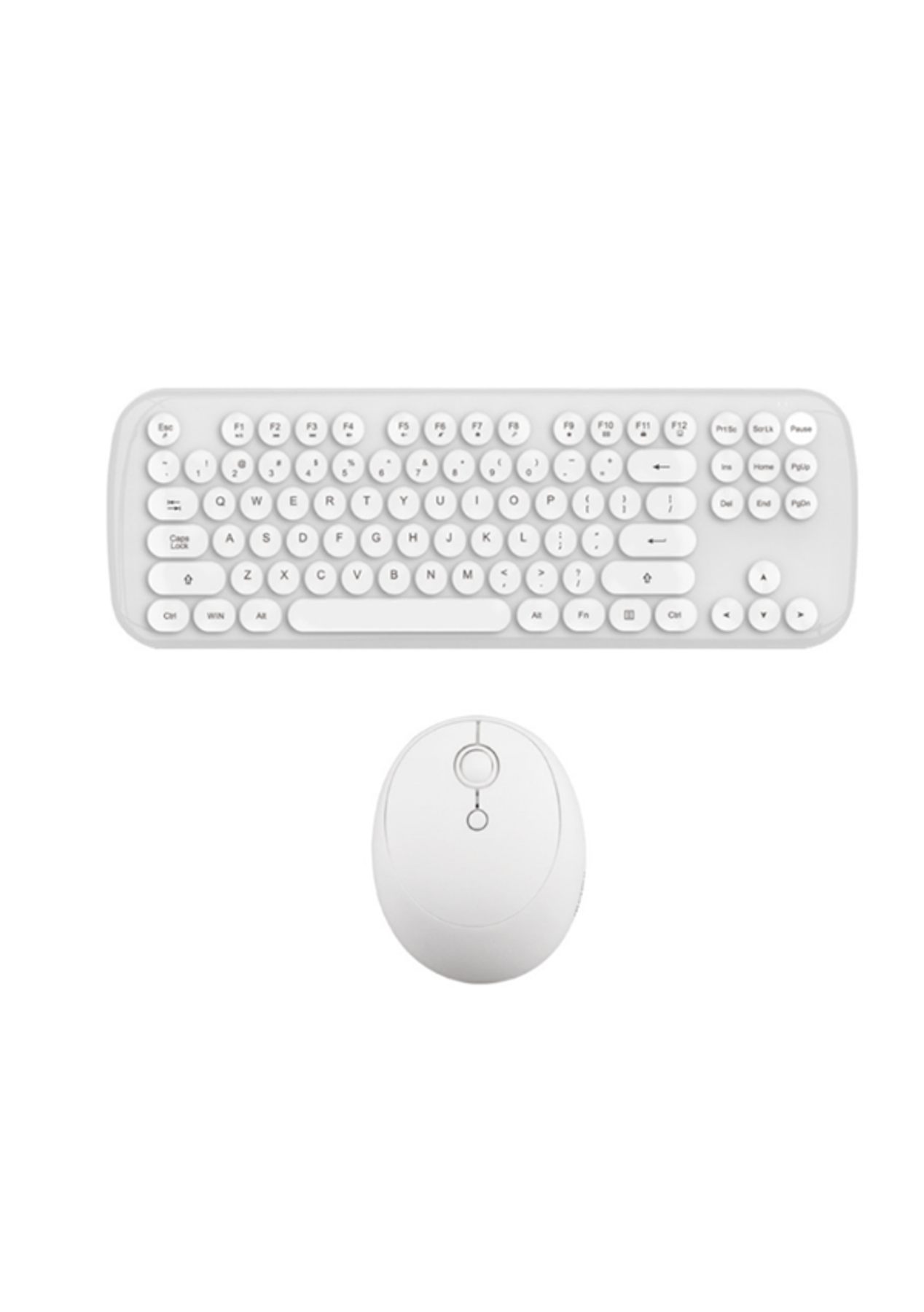 Hod Health & Home Mini Wireless Keyboard Mouse Set Round Bluetooth ...