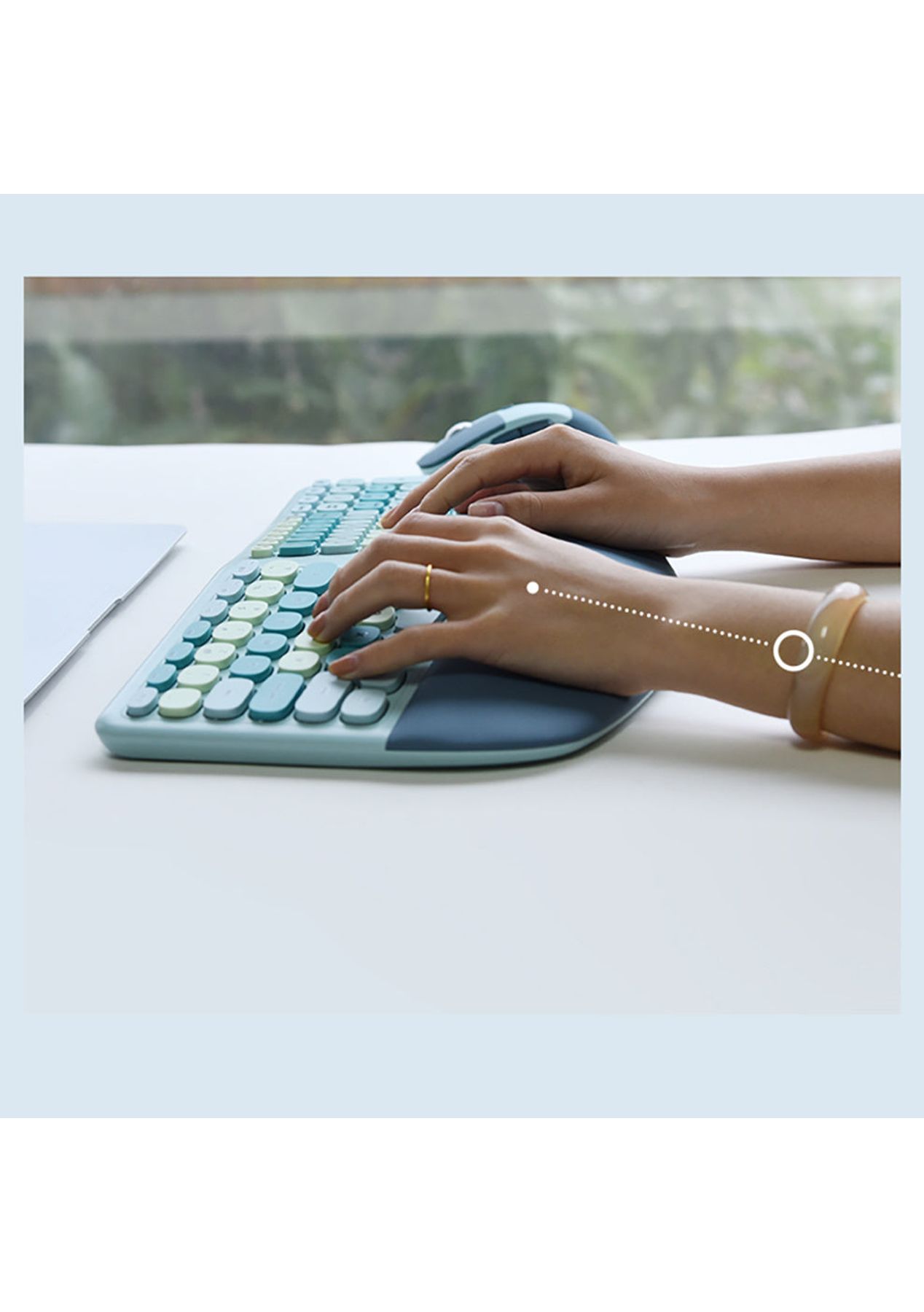 Hod Health & Home Bluetooth Keyboard Mouse Combo Set Ergonomic Wireless ...