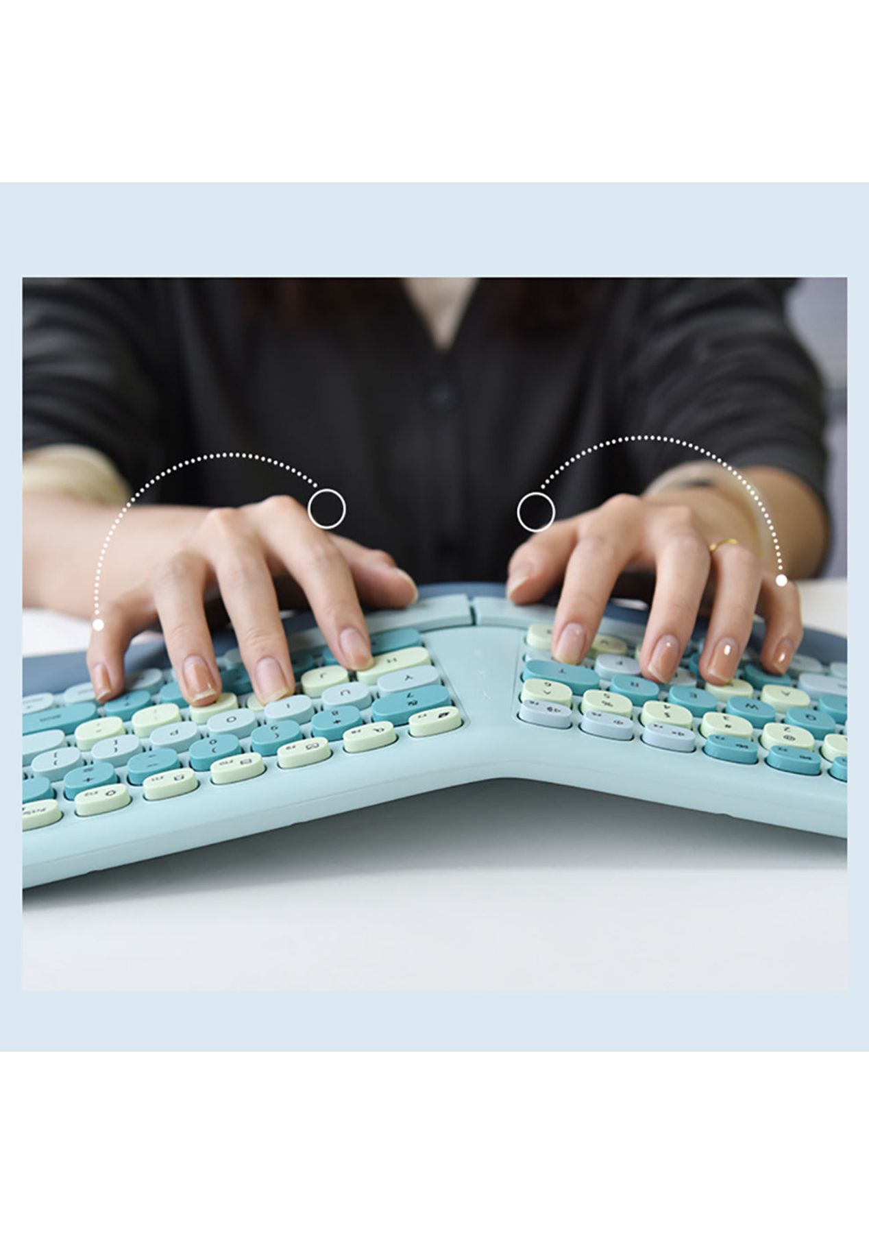Hod Health & Home Bluetooth Keyboard Mouse Combo Set Ergonomic Wireless ...