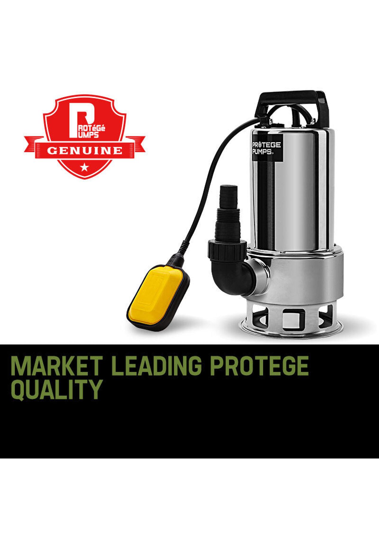 Protege 2000W Submersible Dirty Water Pump Bore Tank Well Steel ...