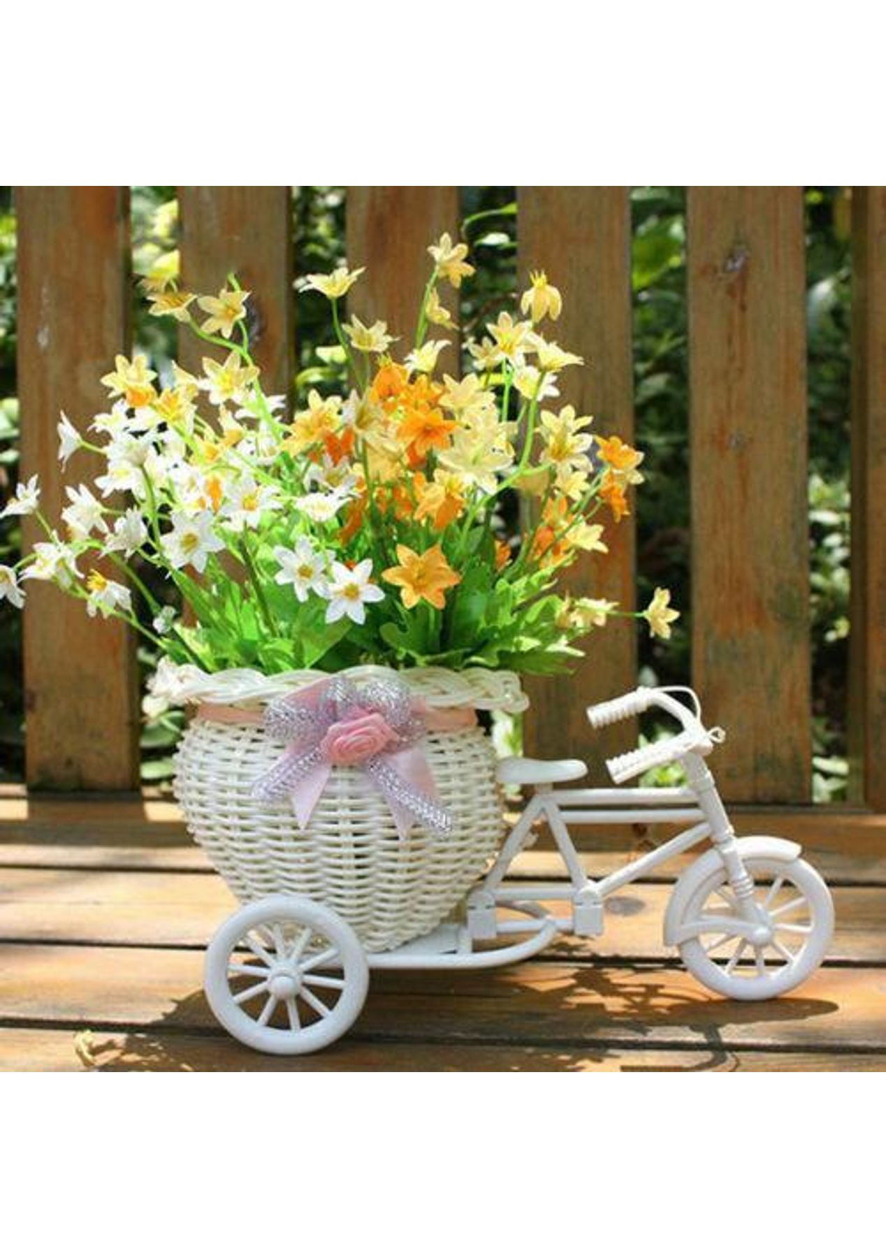 Hod Health & Home Cute Bicycle Decorative Flower Basket Indoor Plant ...