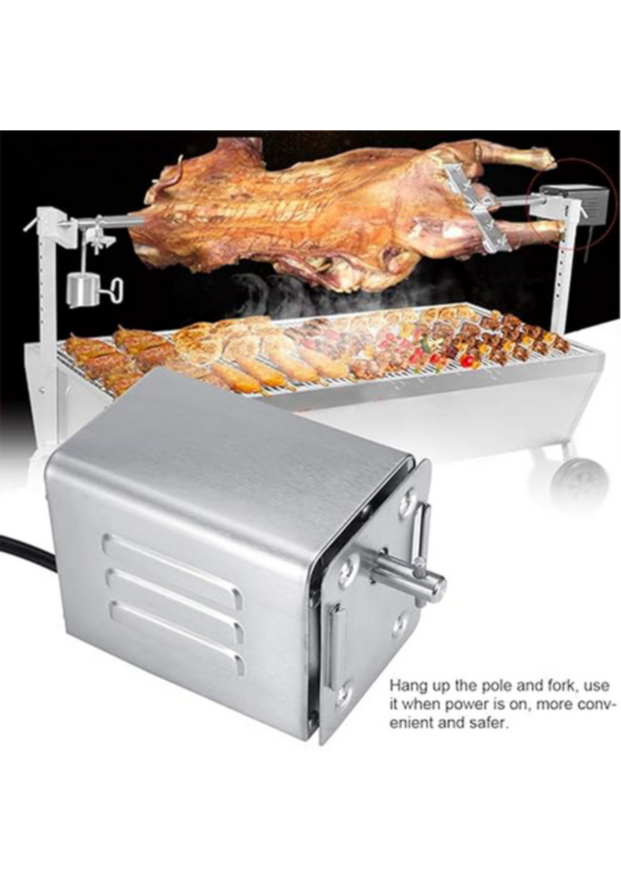 Hod Health & Home Electric Bbq Rotisserie Motor Spit Stainless Steel ...