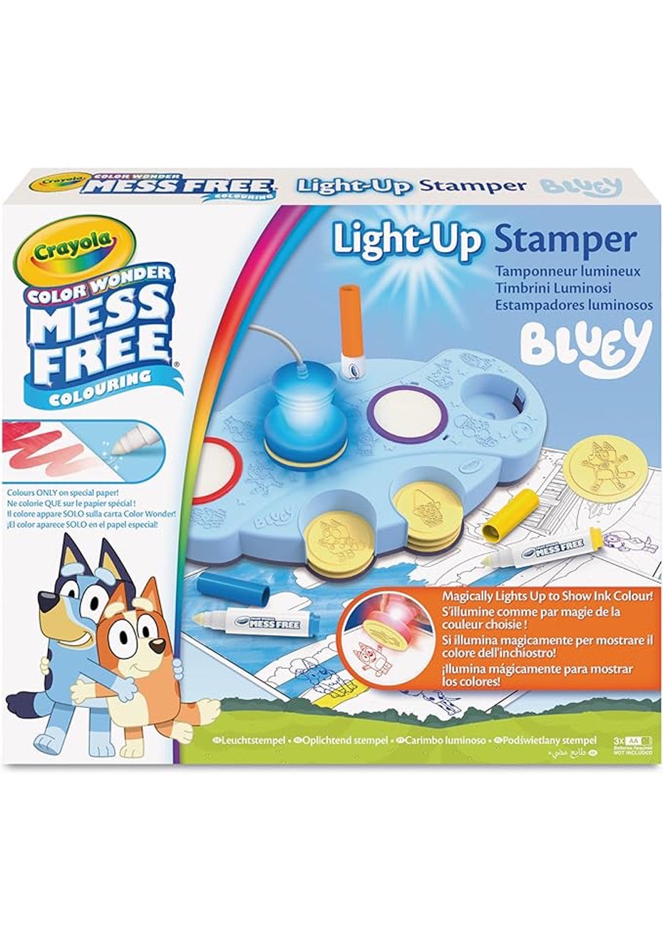 Crayola Color Wonder Magic Light Up Stamper Kit Bluey - Onceit