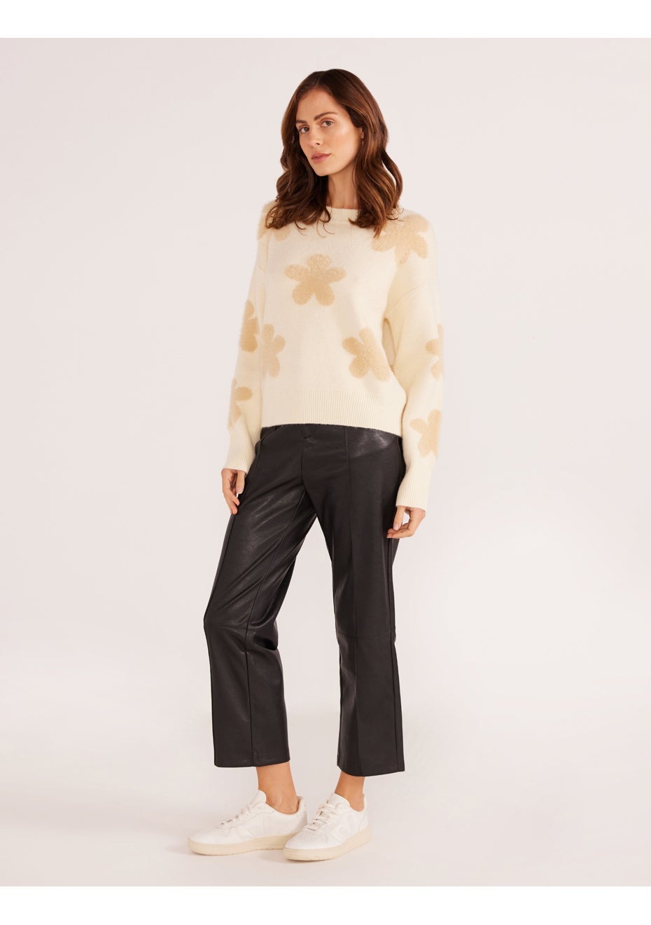 Minkpink - Daisy Fluffy Knit Jumper - Cream - Onceit