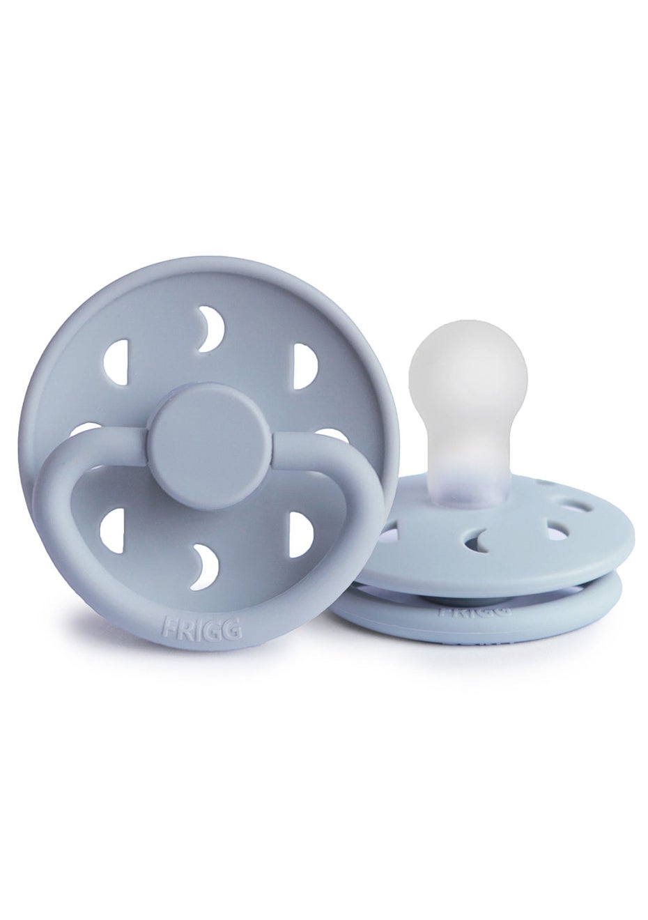 FRIGG - Pacifier Moon Silicone Powder Blue Night - 2 Pack - Onceit