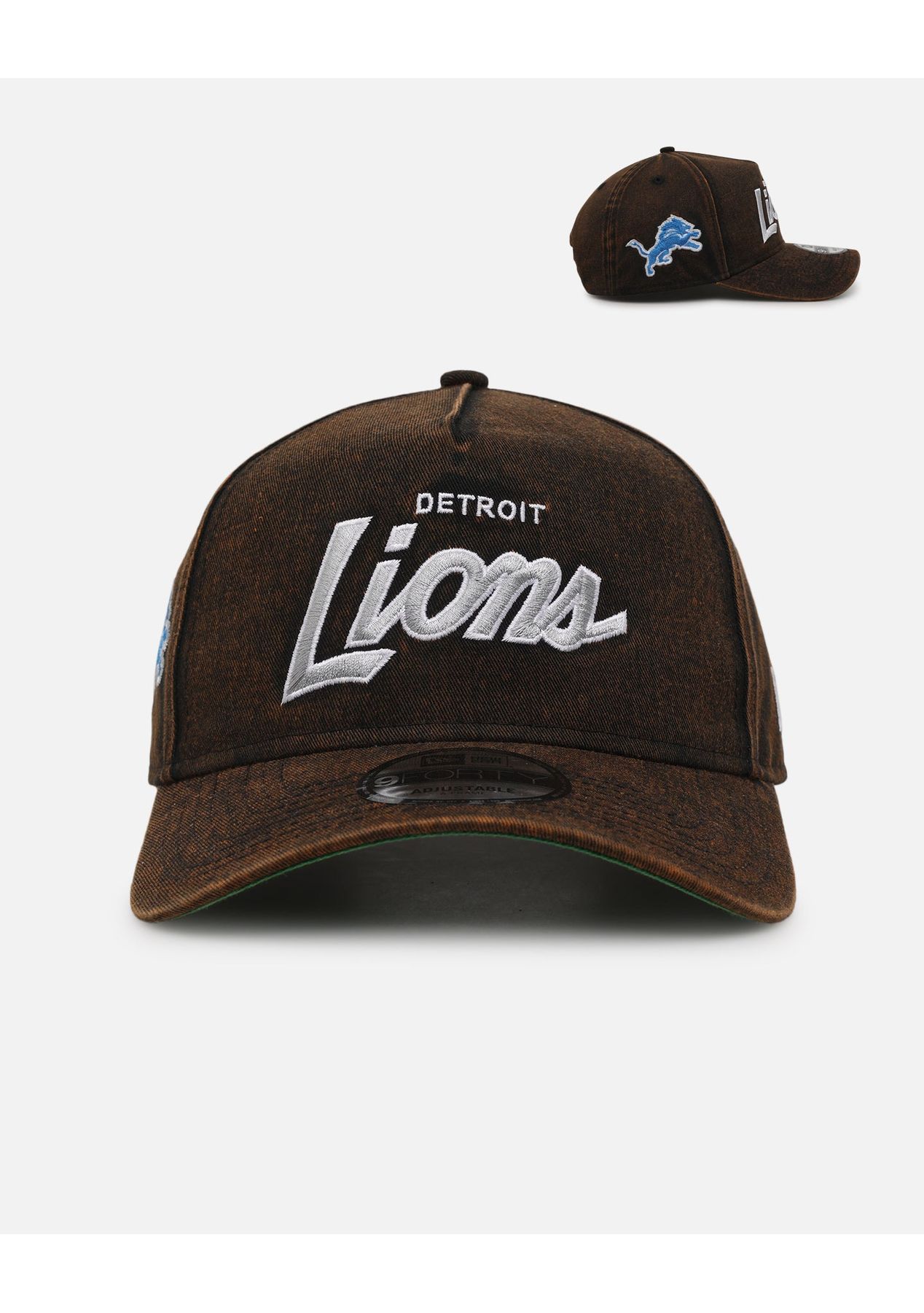 New Era Detroit Lions 'Black Washed Official Team Color' 9FORTY A-Frame ...
